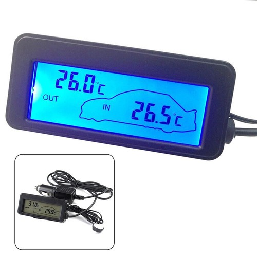 Car Thermometer with Dual Function LCD Display Inside Outside ...