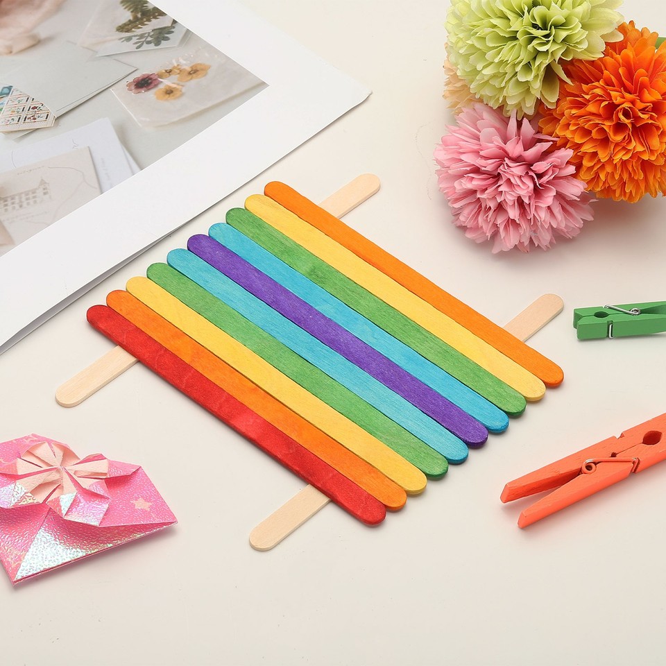 200Pcs Crafts Sticks, 4.5 Inch Wooden Sticks for Crafts, Wood | eBay