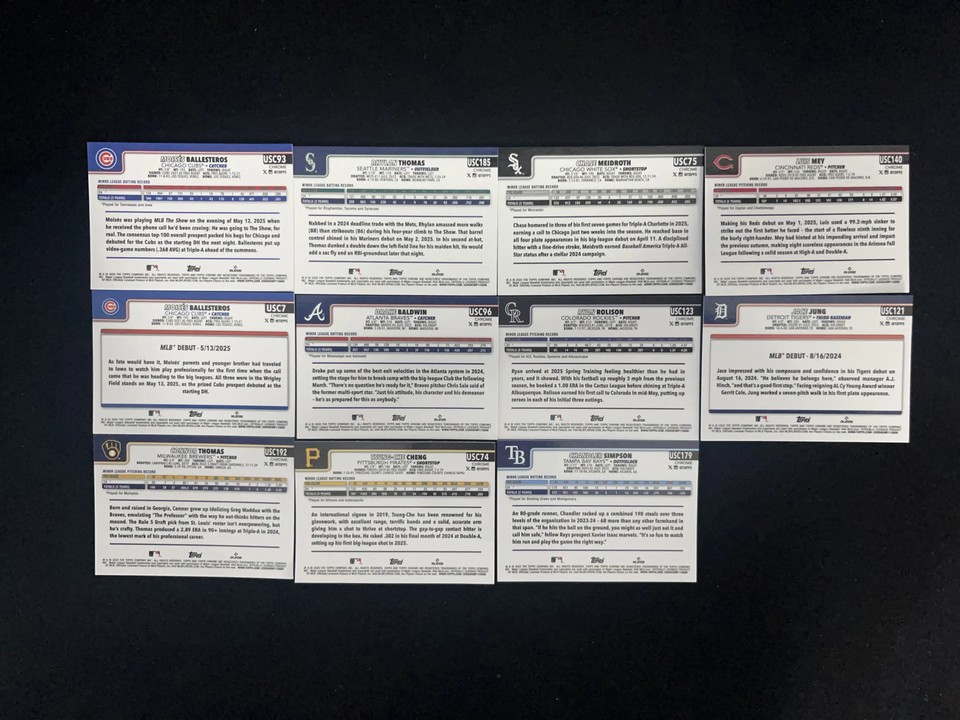 2025 Topps Chrome Update Series Drake Baldwin Chase Meidroth RC Rookie ...