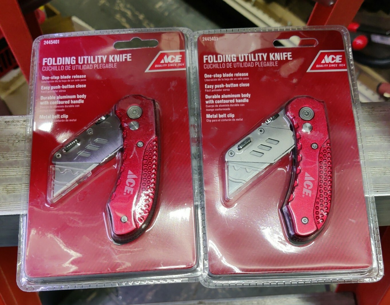 ACE Folding Utility Knife Red 2445401 for sale online | eBay