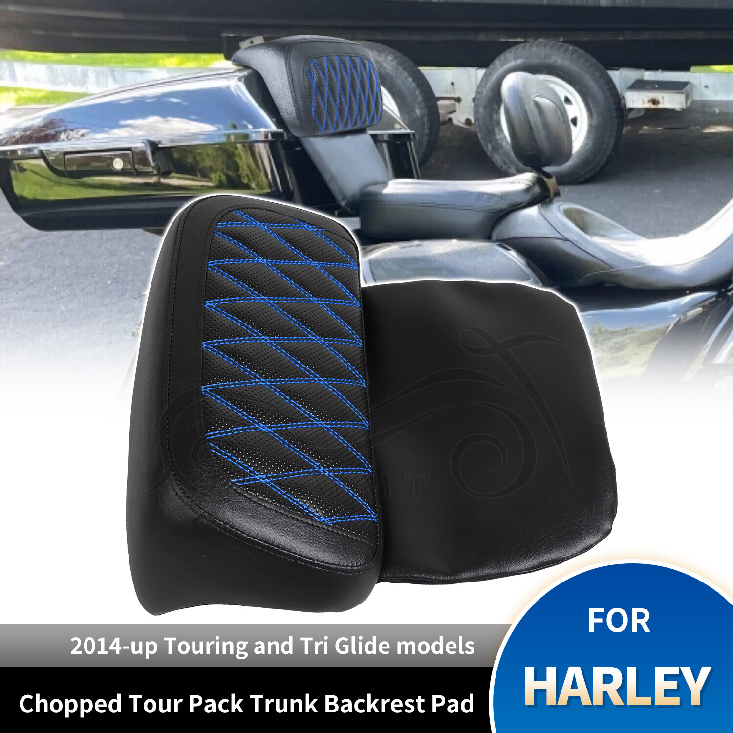 Razor Chopped Tour Pak Pack Trunk Backrest Pad For Harley CVO Tri ...