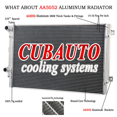2 Row Radiator Aluminium For VW Volkswagen GOLF GTI MK6 2.0T OE ...