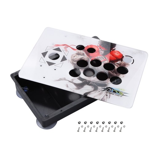 White Arcade Joystick Acrylic Panel+Case Game PC Rocker Joystick for ...