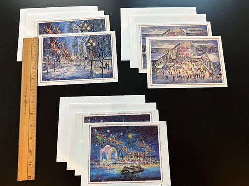 LOT OF 6 CHRISTMAS HOLIDAY CARDS 1994 SEATTLE WA Glenn Smith 5X7 ...