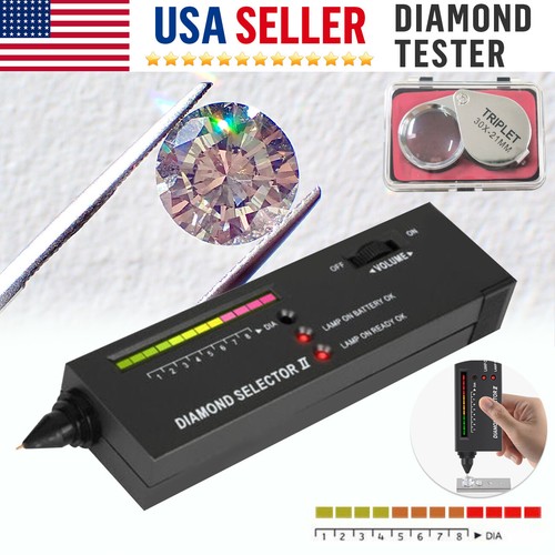Portable Diamond Tester Selector 30X Pocket Jewelry Gemstone Testing ...