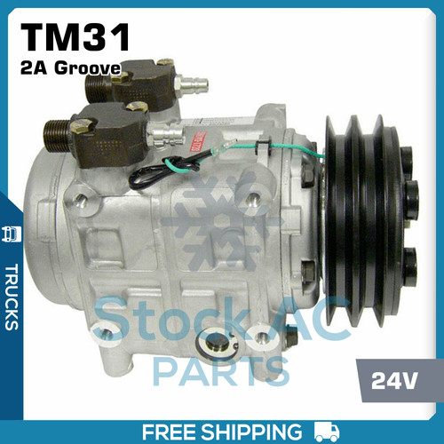 New A/C Compressor & Clutch for BUS - TM31 - 2A Groove / 24V - OE ...