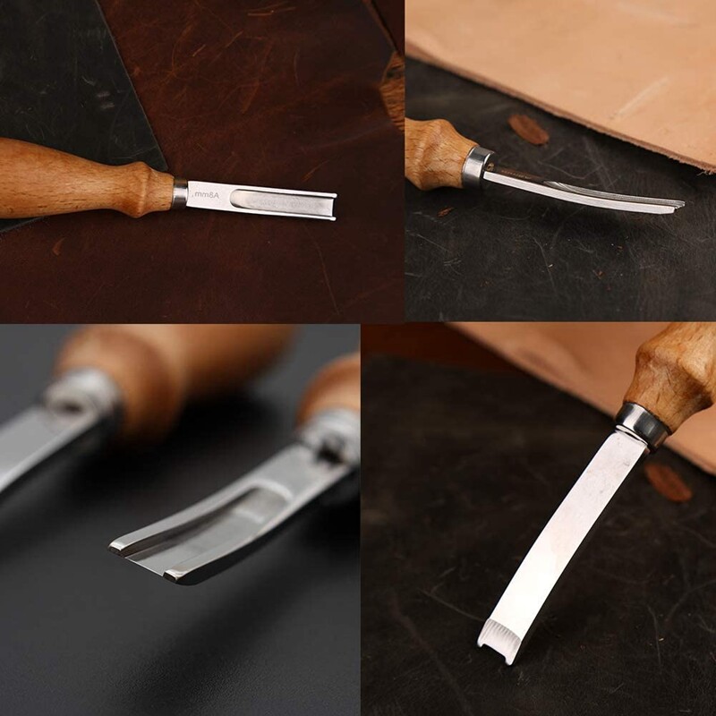 3 Size Leather Beveler Tool 4mm 6mm 8mmEdge Skiving Beveler DIY Beveler ...