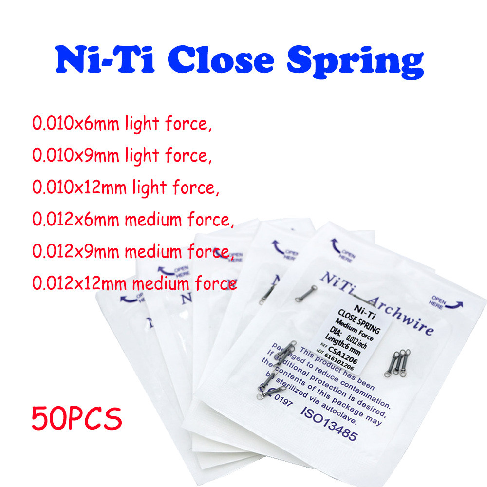 50 pcs dental orthodontic niti close spring 6 sizes 10pc/pack CE | eBay