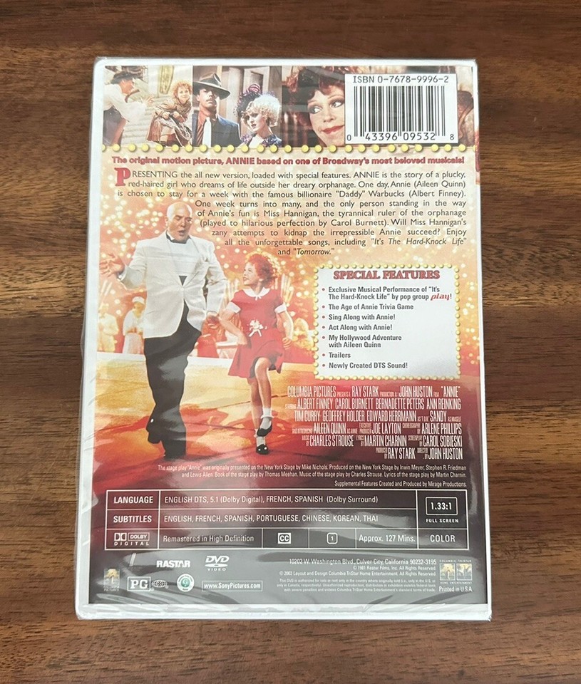 Annie (DVD, 2004, Special Anniversary Edition) BRAND NEW - FREE ...