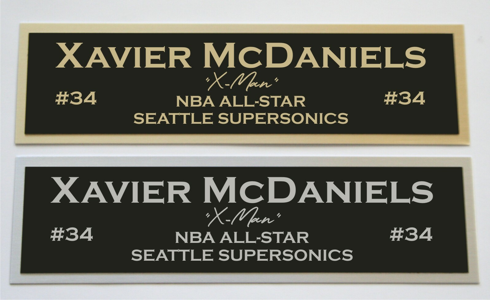 Xavier McDaniels nameplate for signed autographed basketball photo ...