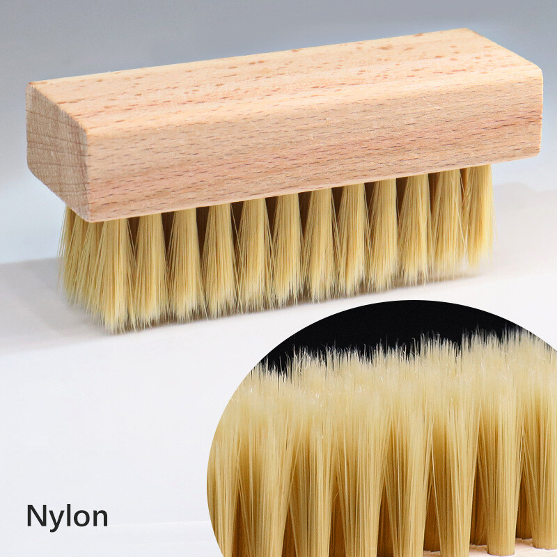 Pig Bristles Shoe Brush For Slippers Sneaker Brush Wood Handle Cleaning ...