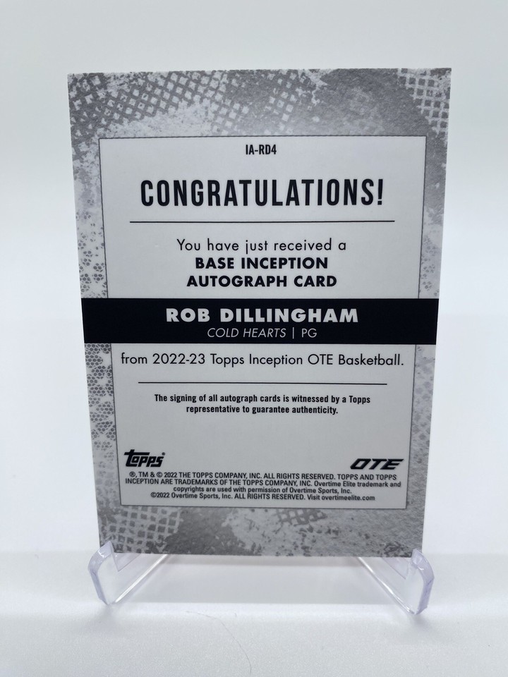 2022-23 Topps Inception OTE Basketball Rob Dillingham RC Pink Auto /99 ...
