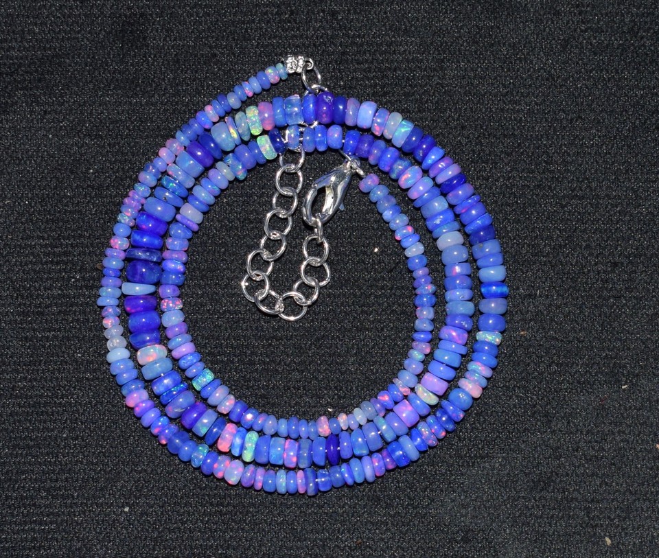 16'' Naturel Éthiopien Opale Perles Collier Welo de Feu Pierre ...