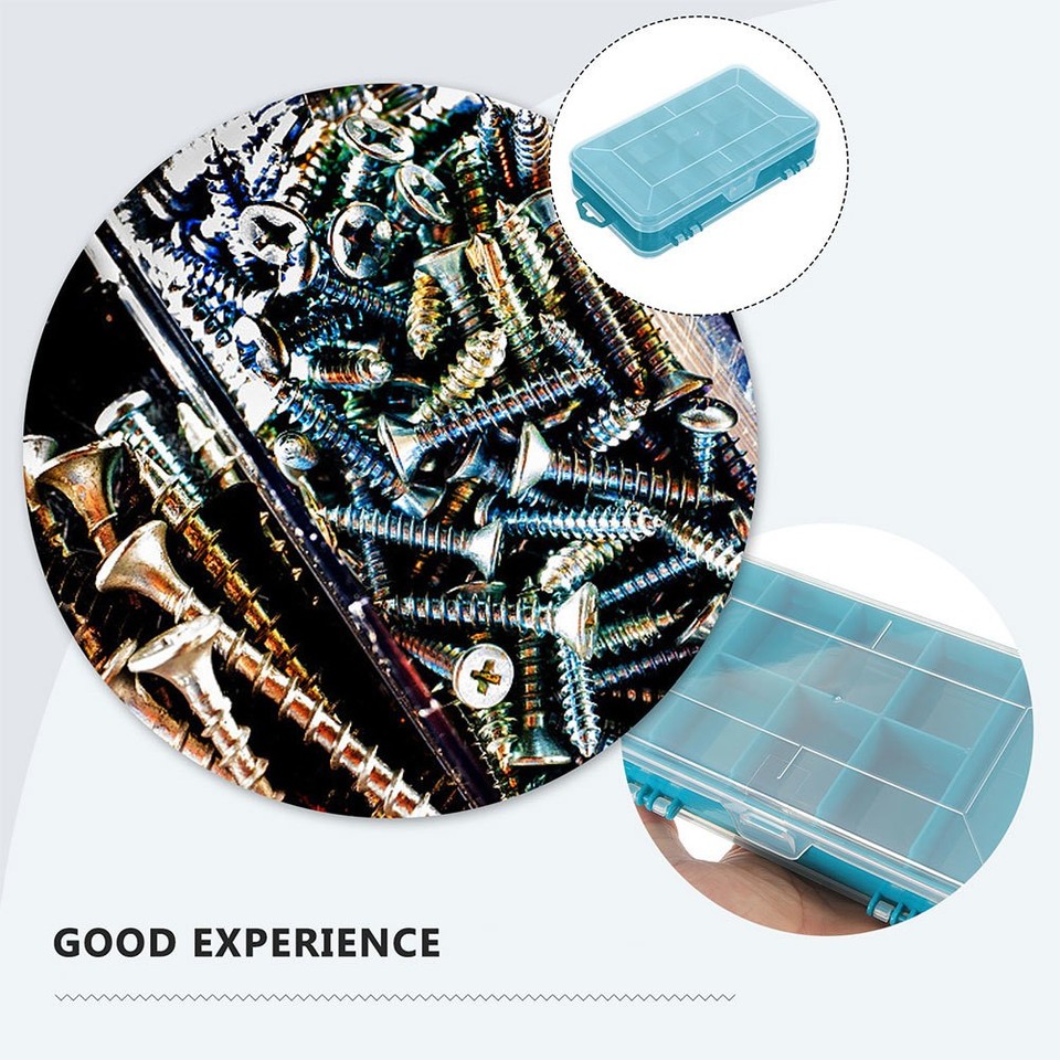 2 Pcs Plastic Dividing Storage Box Electronic Components Small Parts ...