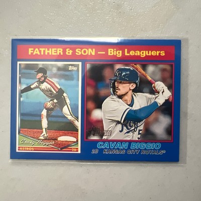2025 Topps Heritage Craig Biggio & Cavan Biggio #68 Blue Border (PWE ...