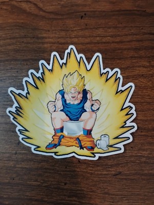 DBZ Goku Power Up Dookie Toilet Funny Humor Vinyl Decal Sticker | eBay