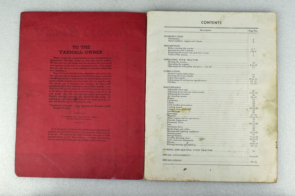 International Harvester McCormick-Deering Farmall Cub Tractor Owners ...