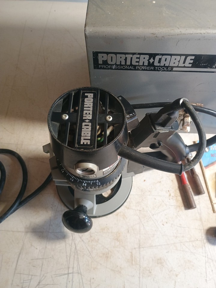 PORTER CABLE 691 6912 W/ 6911 BASE Heavy-Duty Router W/ Case & Bits | eBay