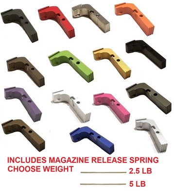 CDS Extended Aluminum Magazine Release Plus Spring For GLOCK 17 and 19 ...