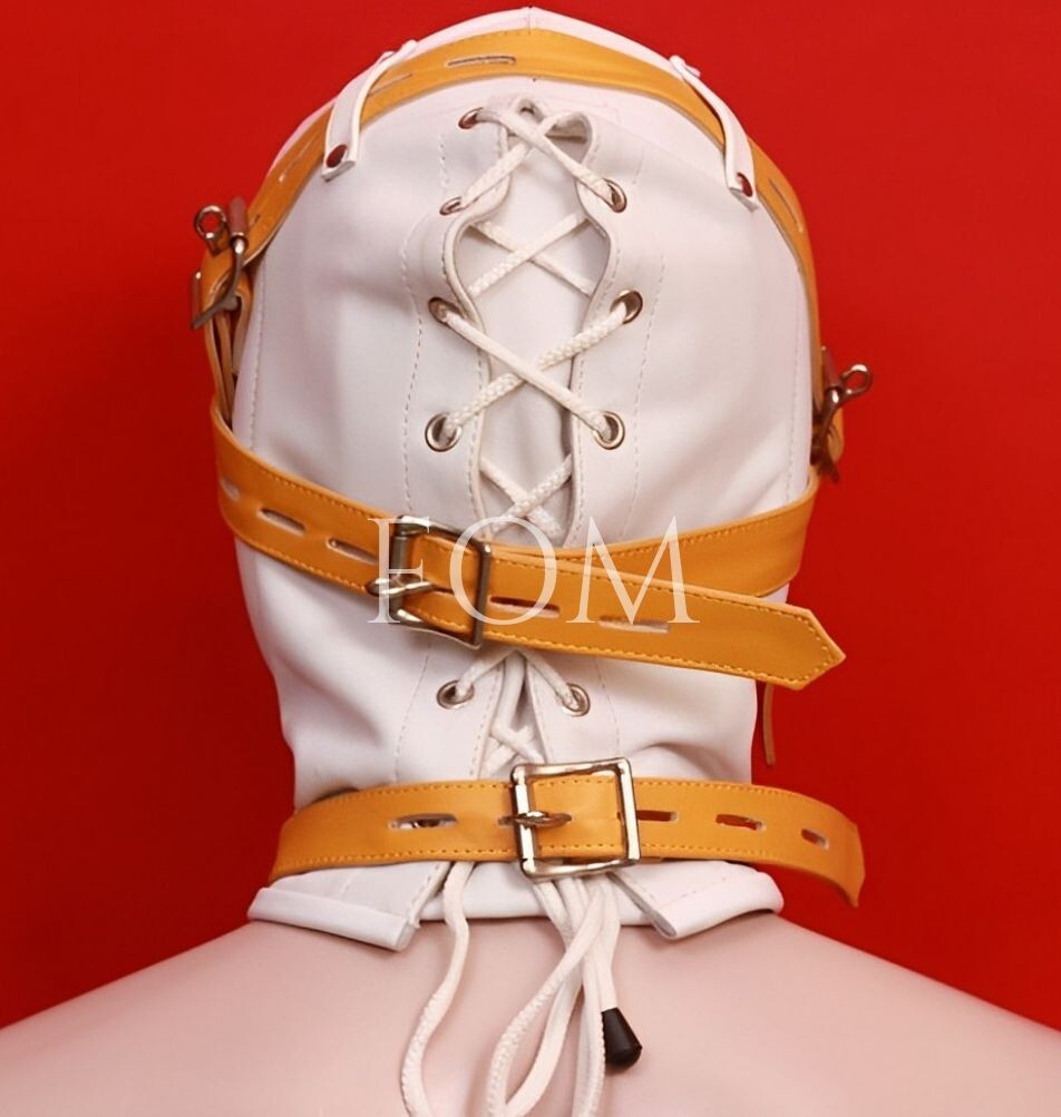 Real Leather Bondage Gimp Hood Sensory Deprivation Hood Mask BDSM ...