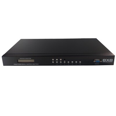 8x8 4K UHD HDMI Matrix Switch Switcher IR Remote RS232 Control 3D 1080P ...
