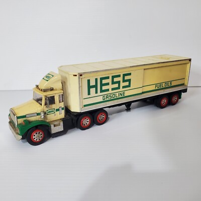 Vintage Hess Toy Semi Truck Coin Bank 1987 Gas Oil Transporter Station ...