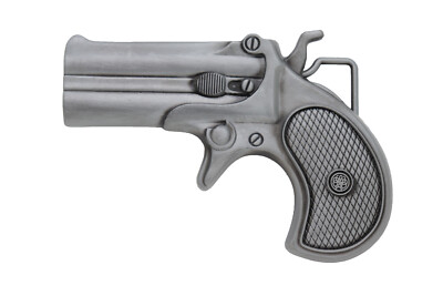 New Men Silver Metal Fashion Belt Buckle Biker Handgun Revolver Gun ...