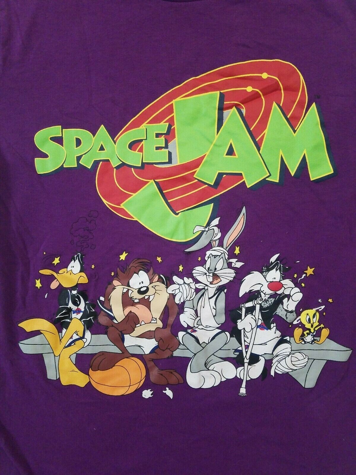 Space Jam Movie Bugs Bunny Injured Bench Taz Daffy Gr… - Gem