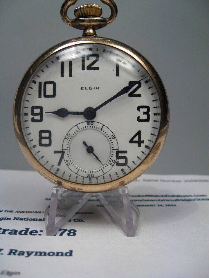 ANTIQUE 1928 ELGIN 16s, 21j, B.W. Raymond, Grade 478, RR,OF, GF, Pocket Watch | eBay