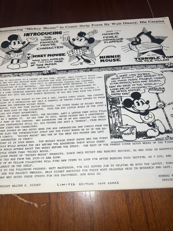 1971 Mickey Mouse Comic Strips, Walt Disney, Howard Bayliss~Limited ...