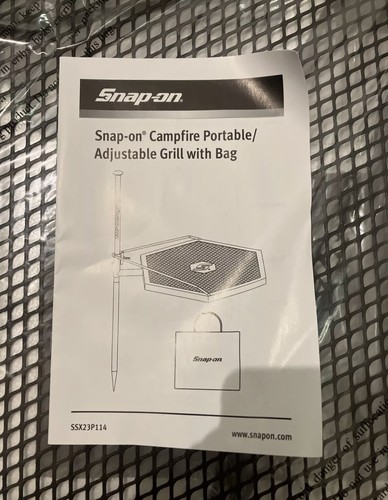 Snap-On Tools Campfire Portable/ Adjustable Grill w/ Bag SSX23P114 | eBay