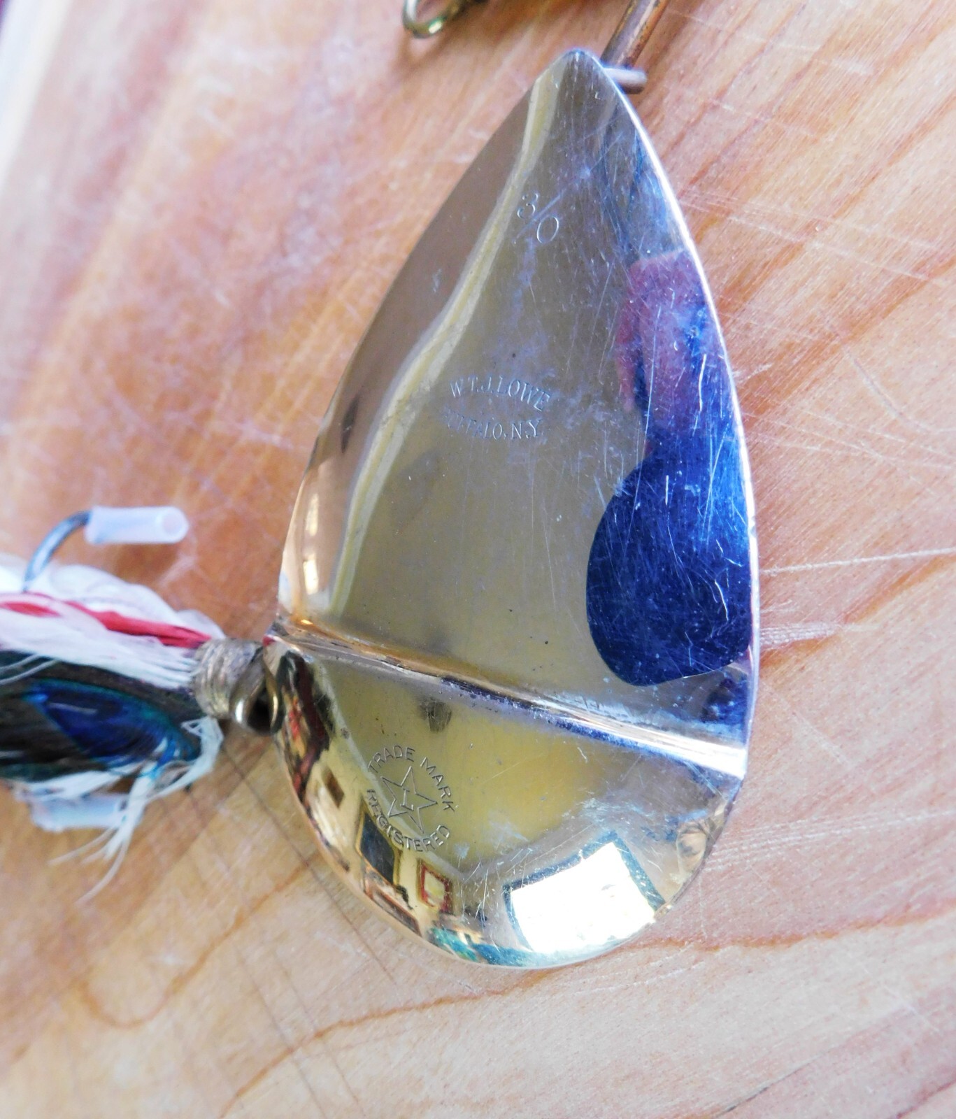 MAGNIFICENT 11" W.T.J. Lowe Star Musky Spinner 3/0 Blade | eBay