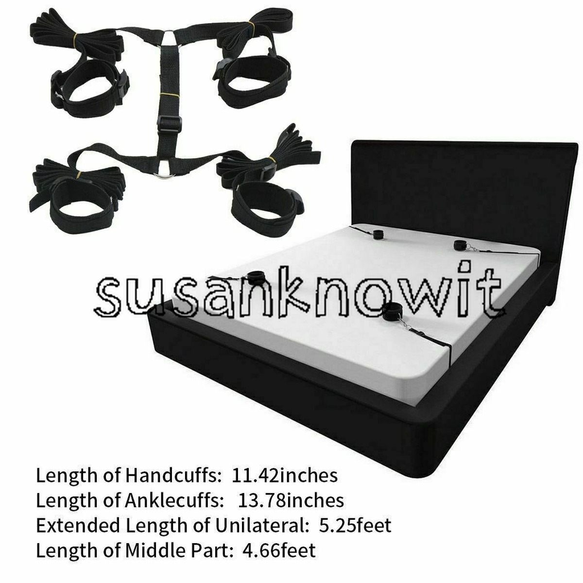 Binding Handcuffs Open Leg Spreader Restraint Hog-tie Cross Ankle Cuffs ...