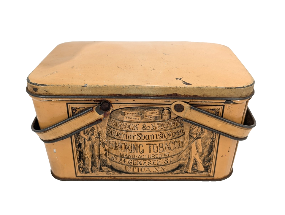 Early 1900s Warnick & Brown Superior Spanish Mixed Smoking Tobacco Pail ...