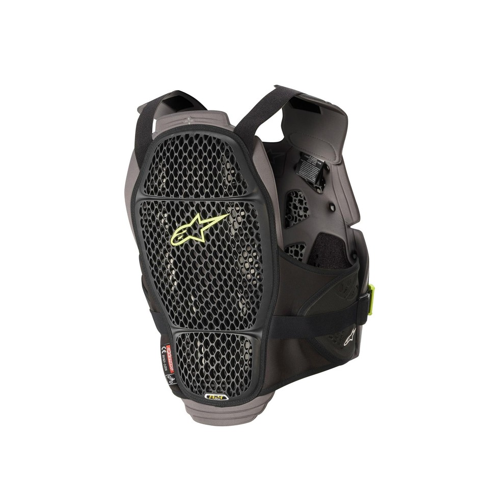 Alpinestars A-4 Mac Adult Chest Protector Black Anthracite Yellow Fluo ...