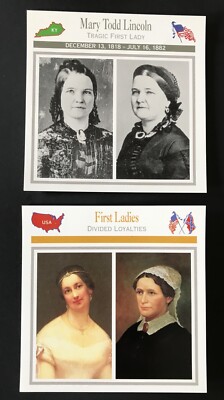 First Ladies Take Sides Civil War Atlas Edition Collector Card , 2 ...