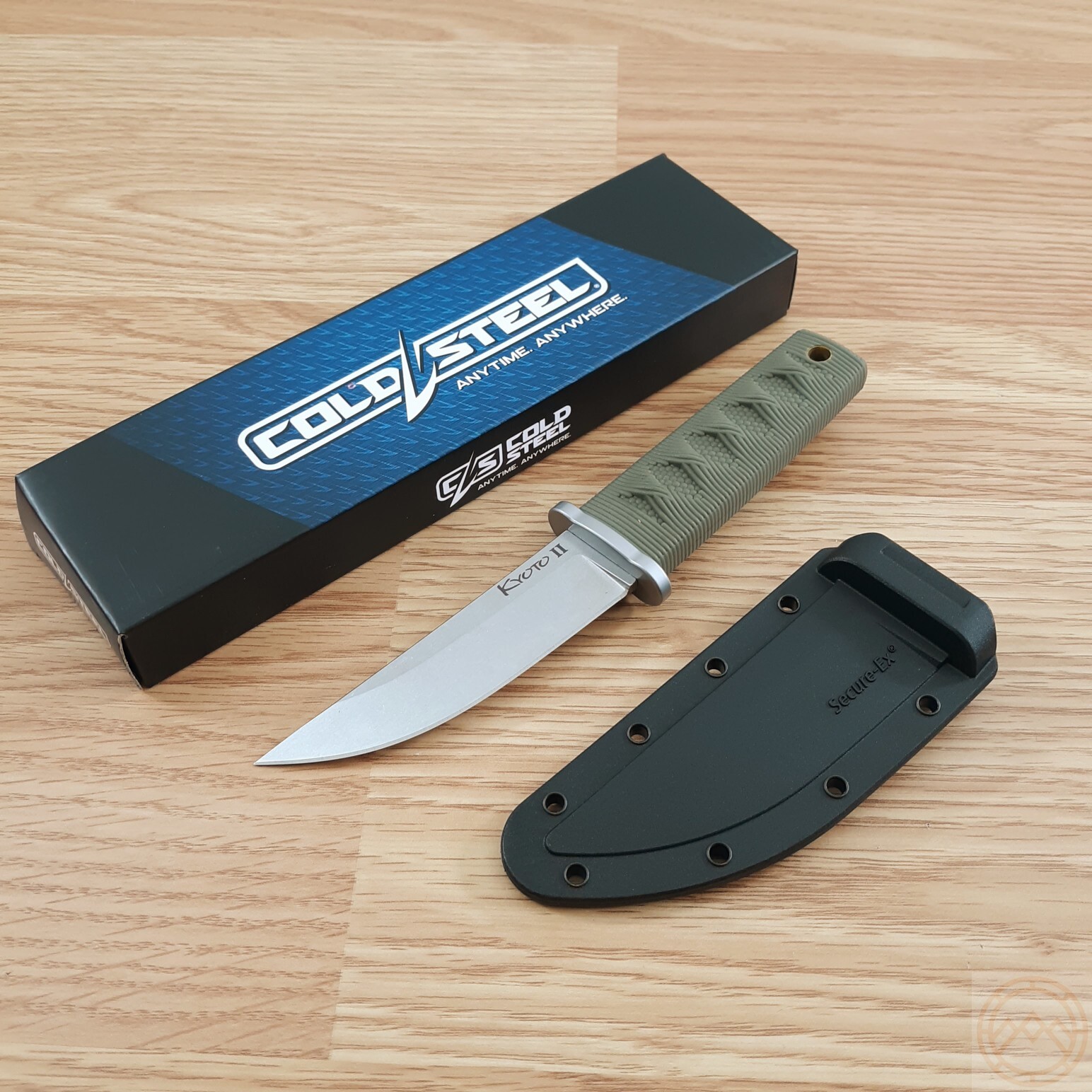 Cold Steel Kyoto II Fixed Knife 3.38" 8Cr13MoV Steel Blade Kray-Ex ...