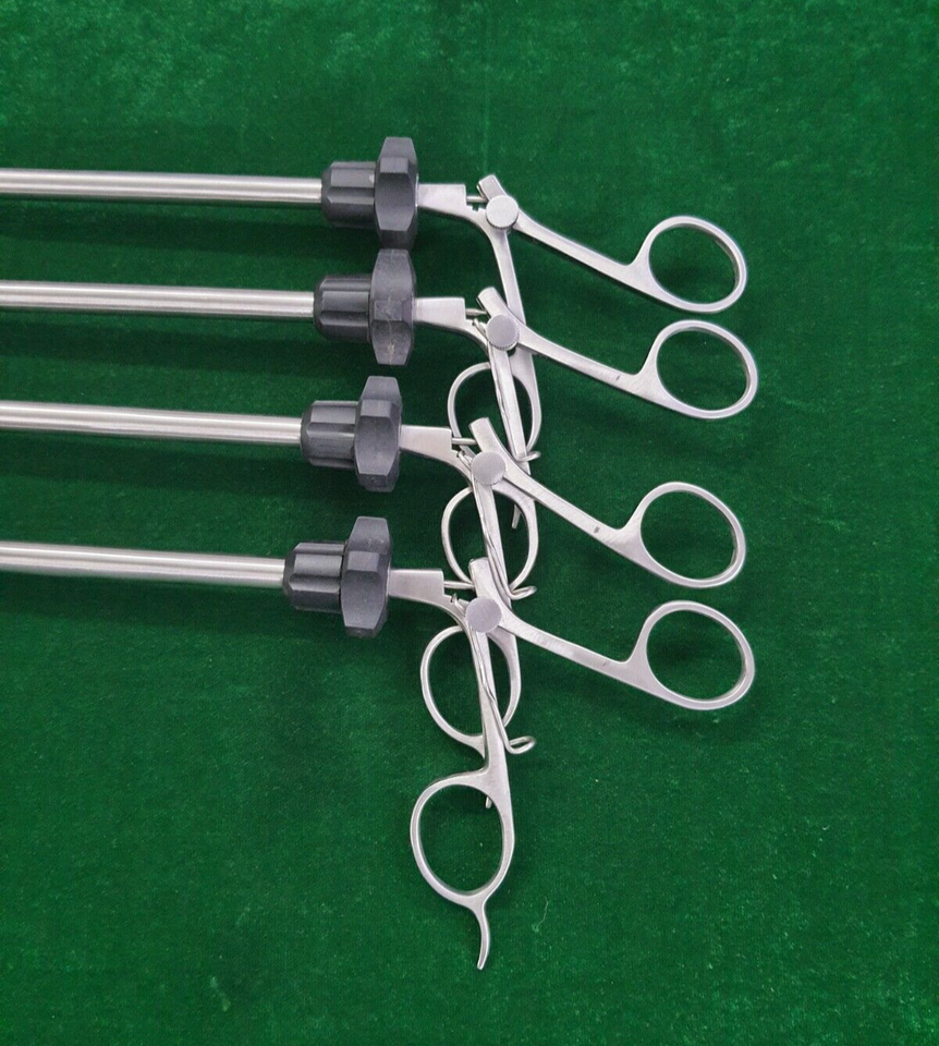 4pc Laparoscopic Gall Bladder Extractor & Stone Holding Forceps 10mm ...