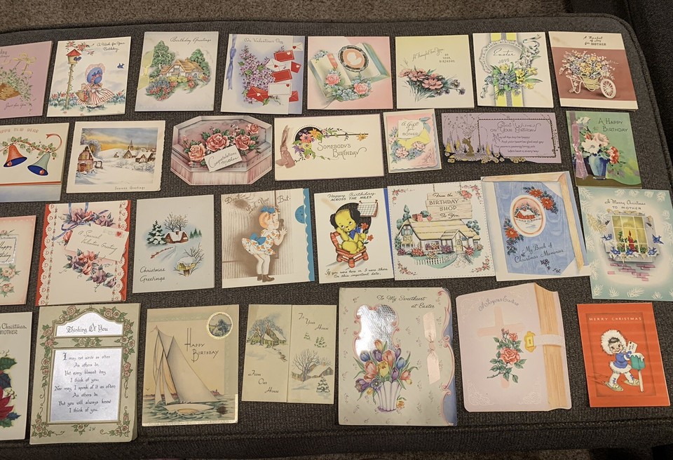 53 Vintage Greeting Cards 1940s-1970s | eBay