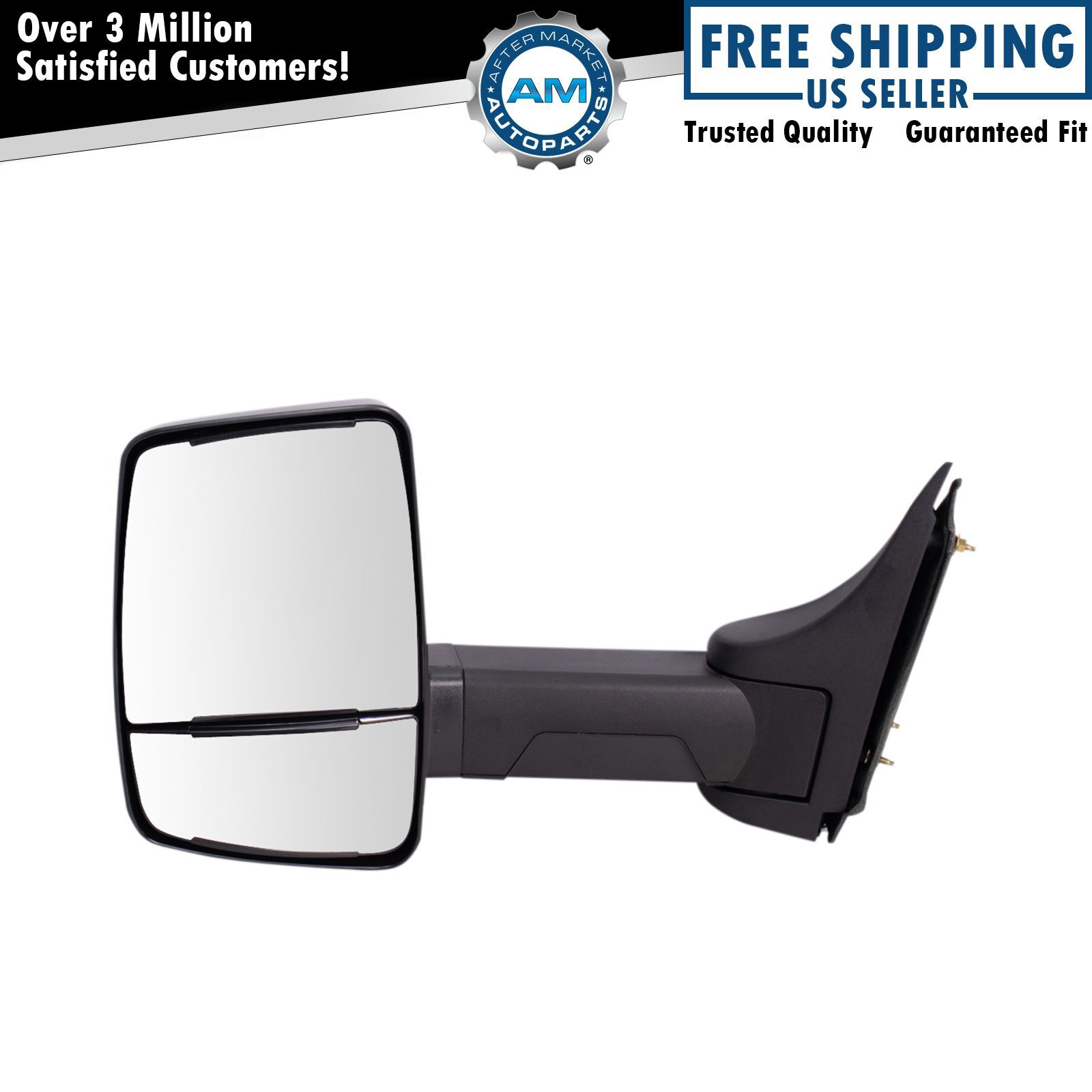 Tow Mirror Power Textured Black Driver Left LH for GM Cutaway Van Box ...