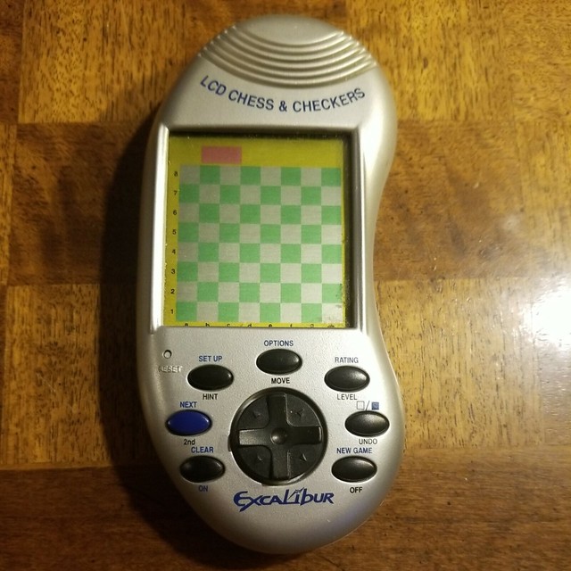 LCD Chess Checkers Electronic Handheld Travel Game Excalibur for sale ...