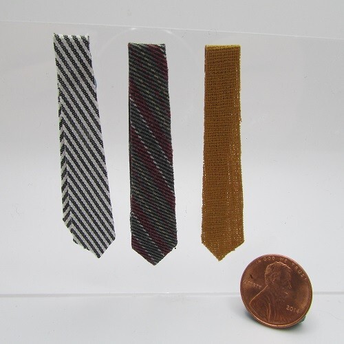Dollhouse Miniature Fabric Ties Set of 3 for Men IM65676 | eBay