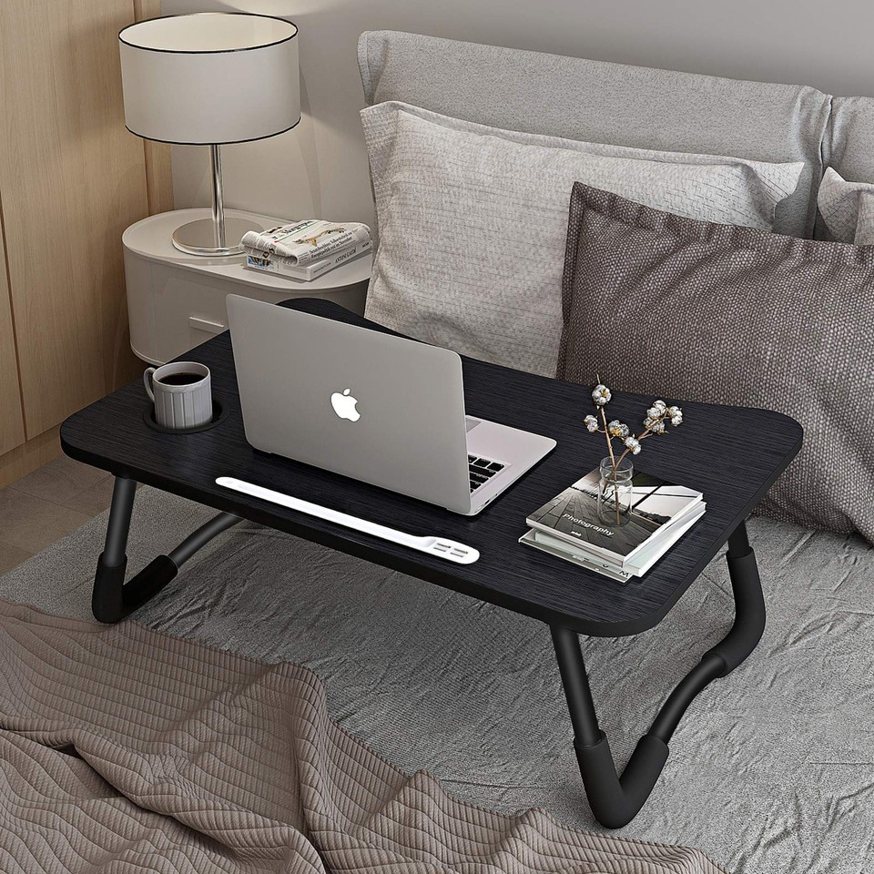 Laptop Bed Desk,Portable Foldable Laptop Lap Desk Tray Table with USB ...