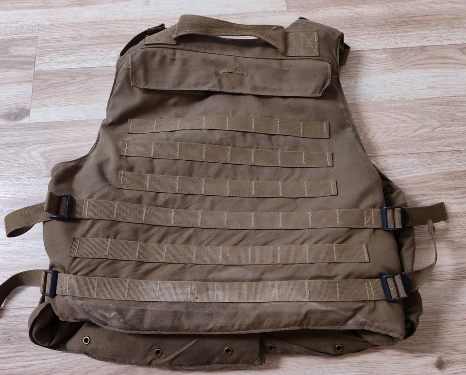 LARGE | Coyote Brown USMC Body Armor Vest w/ Soft Armor Inserts LVL3A ...