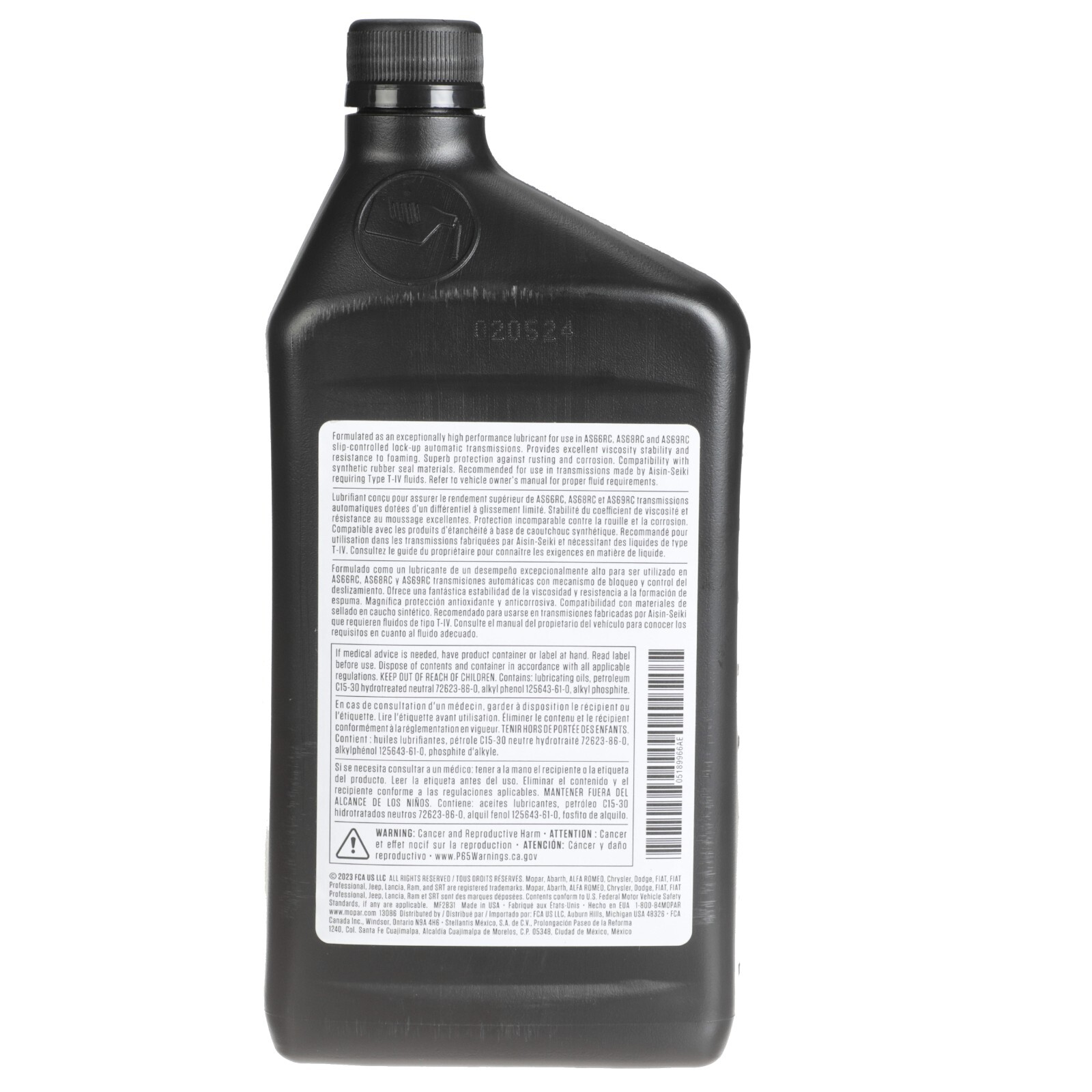 2007-2022 AUTOMATIC TRANSMISSION FLUID ASRC 32 FL OZ. OEM NEW MOPAR ...