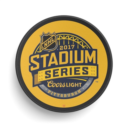 Official Pro Merch 2017 NHL Stadium Series Pittsburgh Hockey Puck | eBay