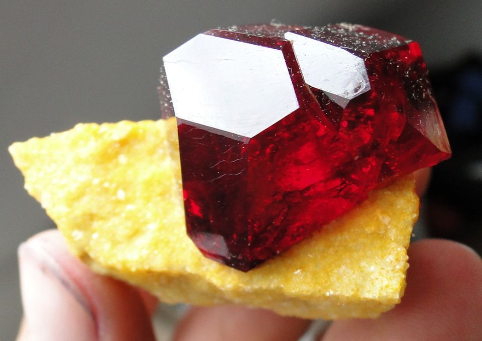 Amazing Nice - TOP Luster Deep RED "RUBY" PRUSKITE on MATRIX from ...