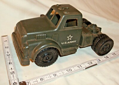 ELDON US ARMY SEMI TRUCK TRACTOR WWII MODEL TOY IN POLY PLASTIC | eBay