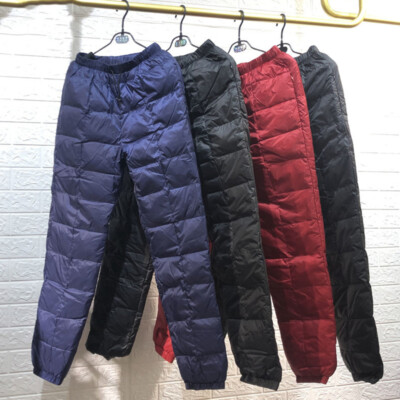 Winter Mens Ultralight Duck Down Pants Loose Elastic Waist Warm ...