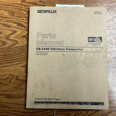 CAT Caterpillar CB-334D PARTS MANUAL BOOK CATALOG COMPACTOR VIBRATORY ...
